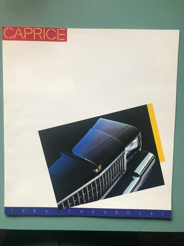 Vintage Auto Sales Brochure: 1986 Chevrolet Caprice, 16 pages | eBay