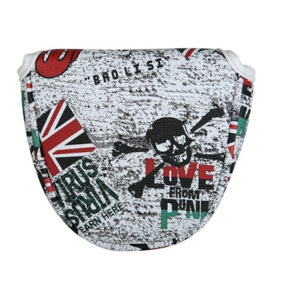 Union Jack and Skull Golf Mallet Putter Head Cover with Magnetic ...