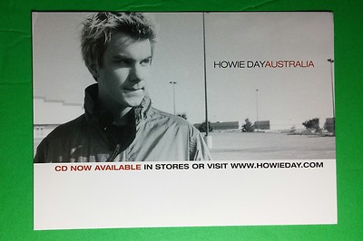 HOWIE DAY AUSTRALIA BLANK B&W MUSIC FLYER 4x6 POSTCARD SM POSTER | eBay