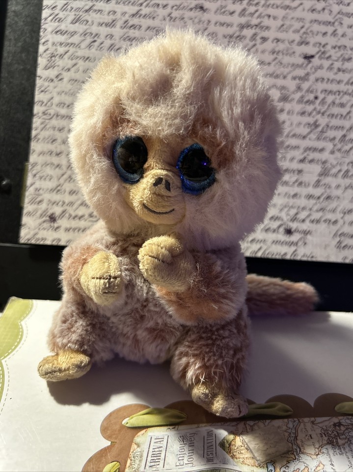 TY Beanie Baby (Beanie Bellies) - STUBBY the Monkey 6” Blue Eyes ...