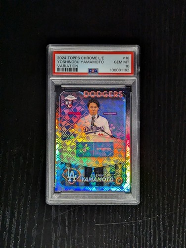 2024 Topps Chrome Logofractor Yoshinobu Yamamoto Image Variation PSA 10 ...
