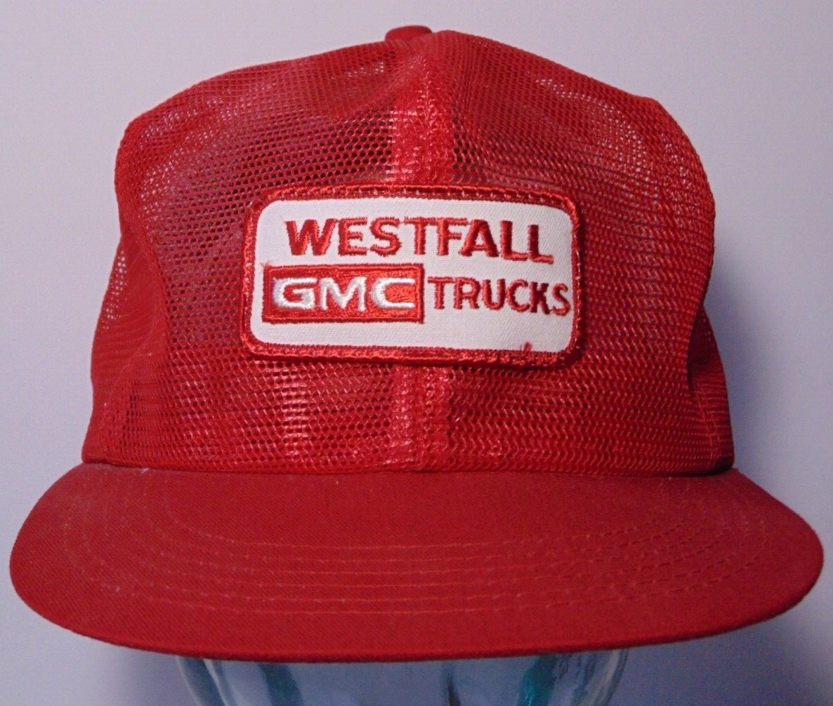 1980s Old Vintage WESTFALL GMC TRUCK PATCH SNAPBACK T… - Gem