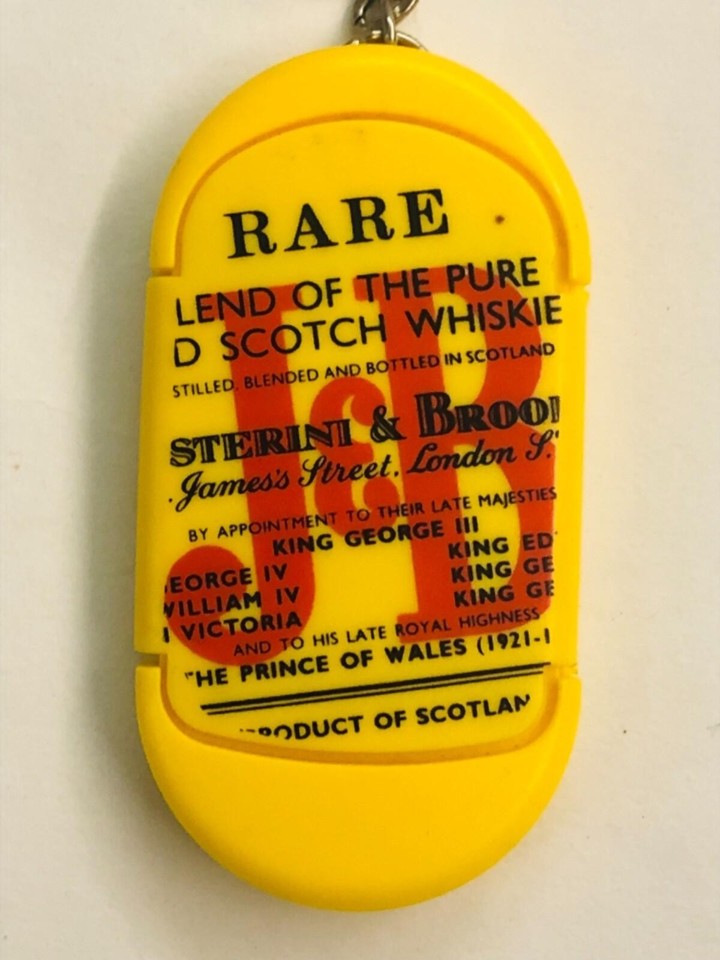 Vintage JUSTERINI & BROOKS J&B Rare Scotch Whisky Calculator Keychain ...