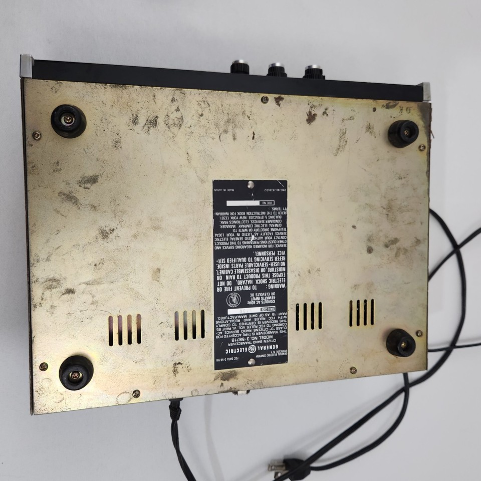Vintage GE 3-5871B 40 Channel CB Home Base Station w/ Microphone Tested ...