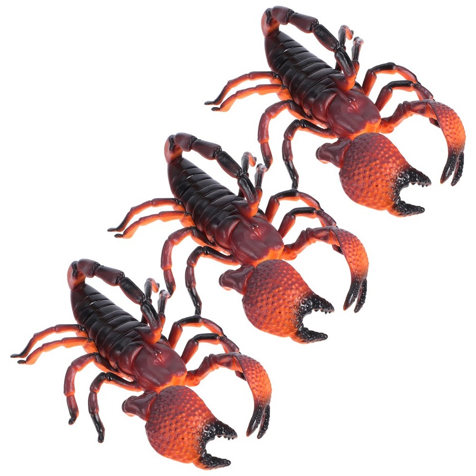 3 PCS Realistic Scorpion Toy Micro Landscape Ornament Plastic Toys Fake ...