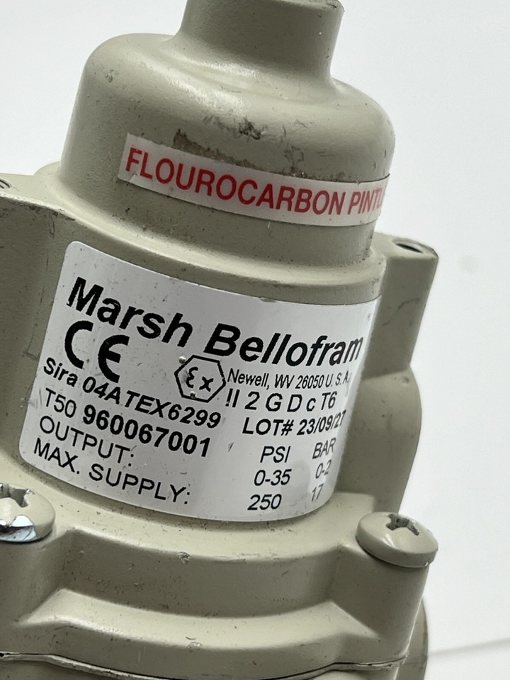 Marsh Bellofram Regulator, Sira 04ATEX6299, T50 960067001, 0-35 PSI | eBay
