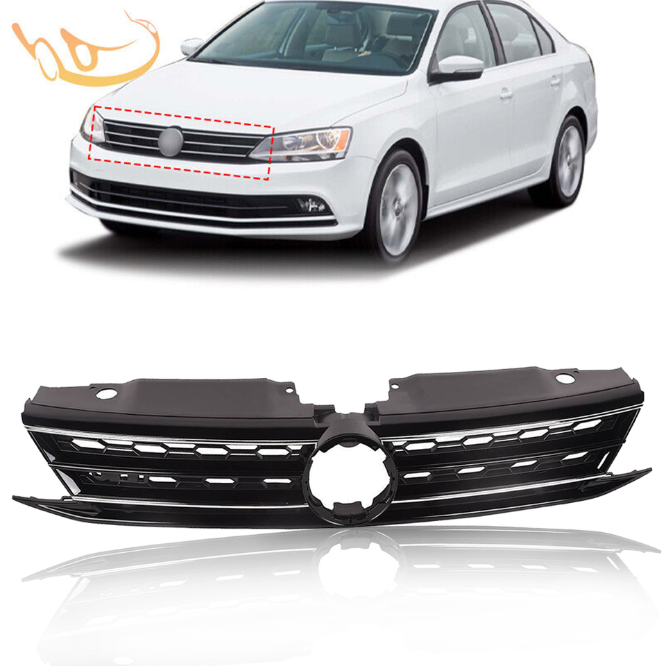 Fit 2015 2016 2017 2018 Volkswagen VW Jetta Front Upper Grill Grille ...