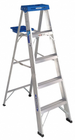 Werner 5' AL Step Ladder Aluminum I Load Capacity: 250 Lb., Bottom ...