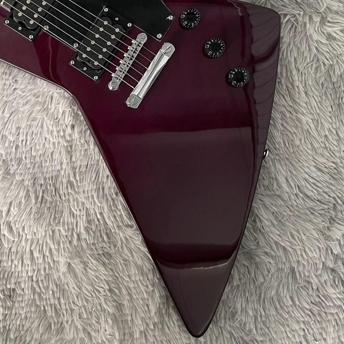 Purple Explorer Electric Guitar HPL Fretboard Solid Mahogany Body 6 ...