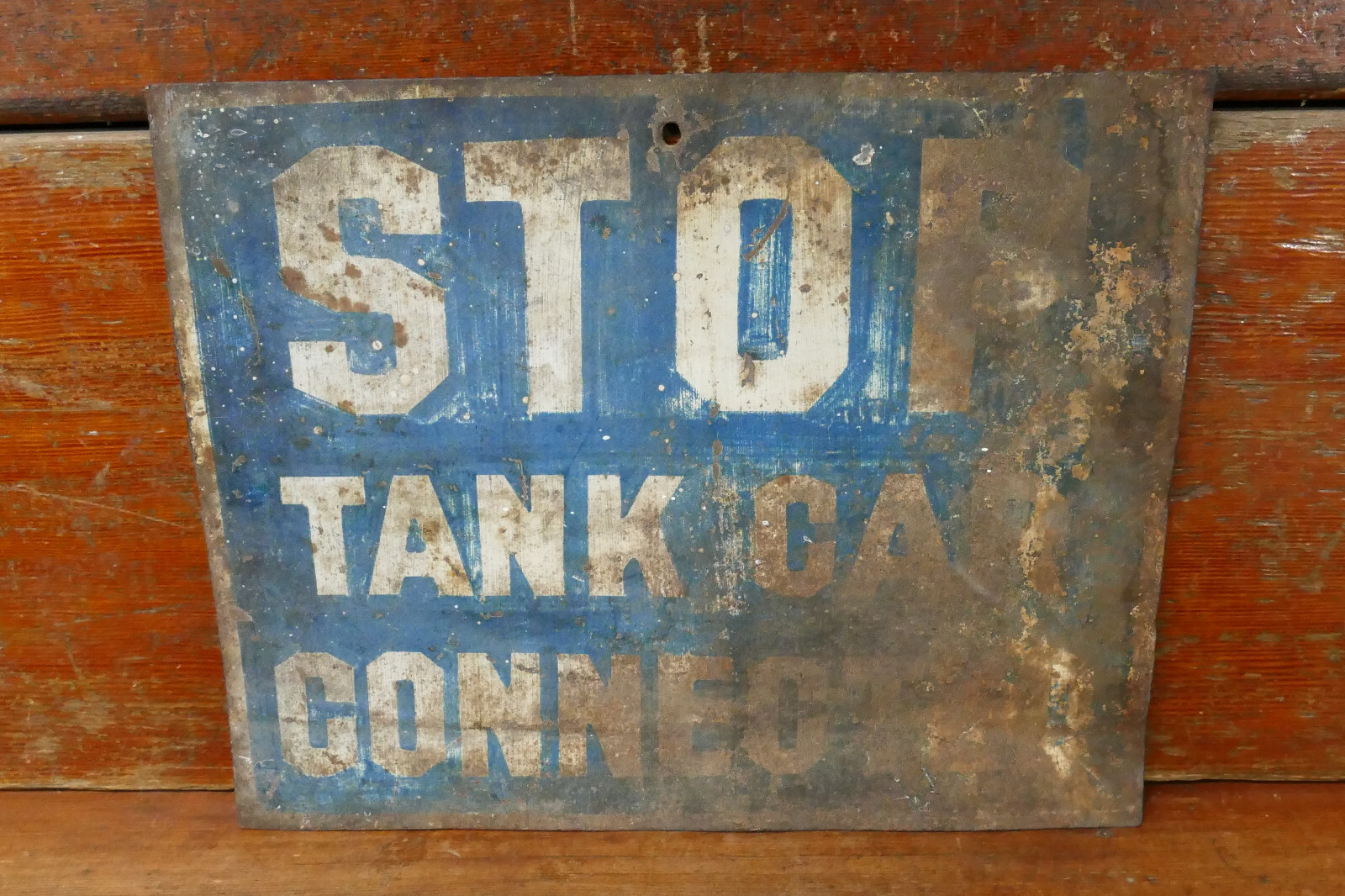 Vintage Original Railroad STOP TANK CAR CONNECTED Painted Steel ...