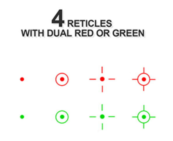 Red Green Dot Reflex Sight Scope Tactical Holographic with 4 reticles ...