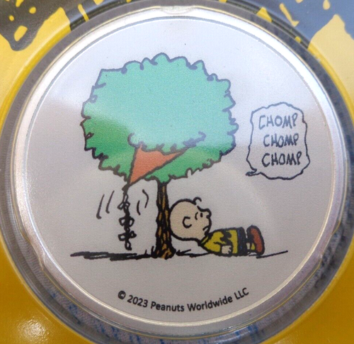 1 oz. 2023 Peanuts Charlie Brown KITE EATING TREE color round.999 ...