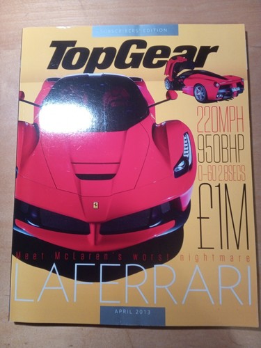 TOP GEAR MAGAZINE April 2013 ISSUE 242 Ferrari Laferrari Peugeot 208 ...