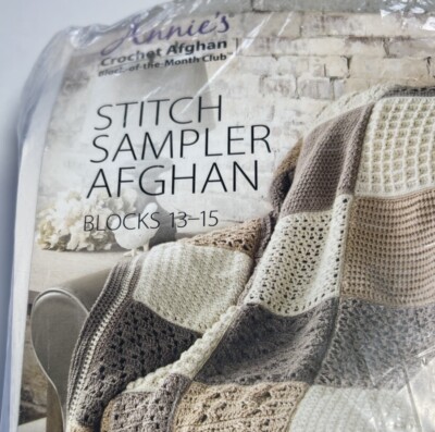 ANNIE’s CARING CROCHET KIT CLUB. STITCH SAMPLER AFGHAN 13-15 I Combine Ship.READ | eBay