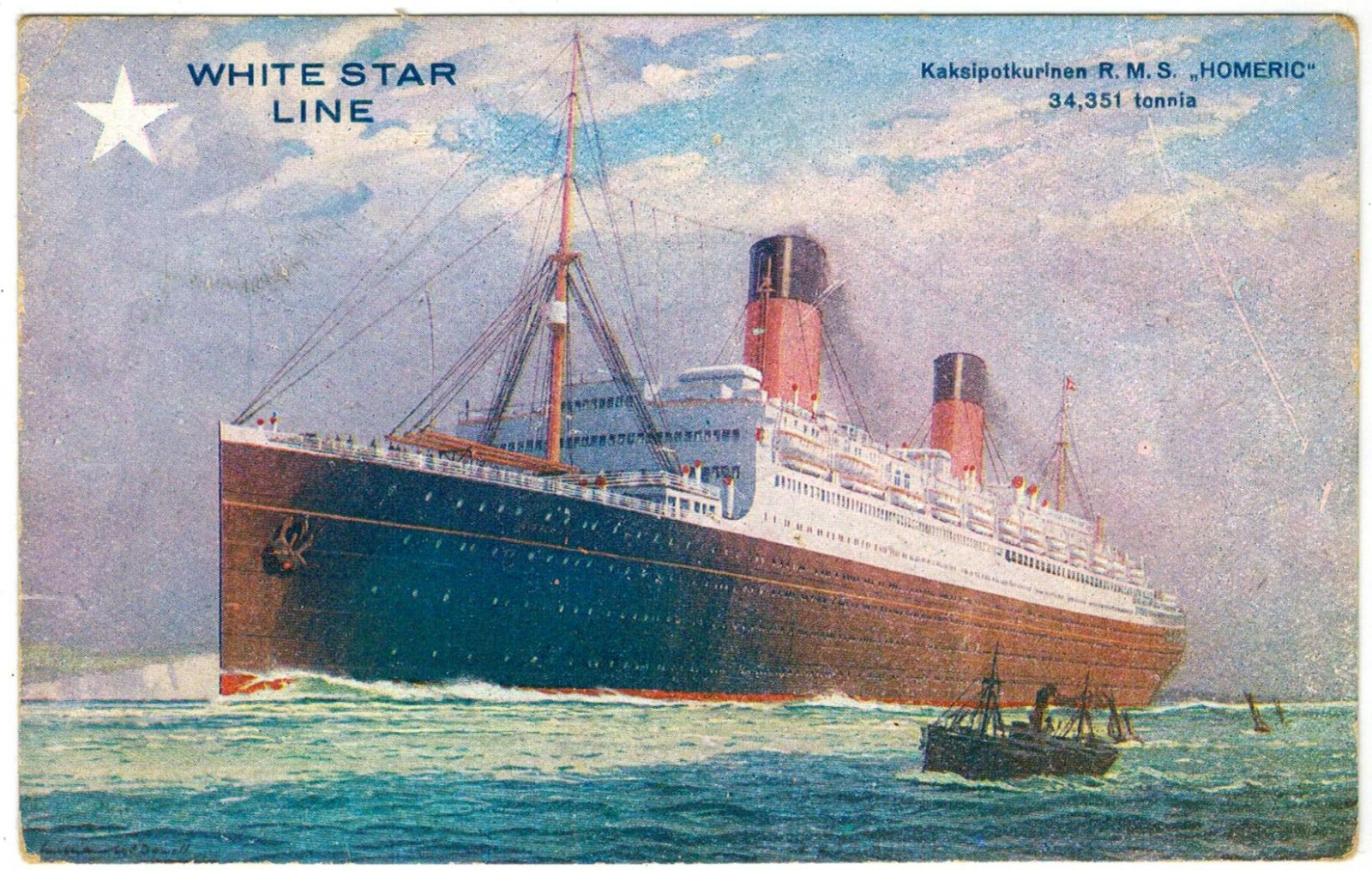 RMS Homeric, White Star Line, 1920s - 1930s | eBay