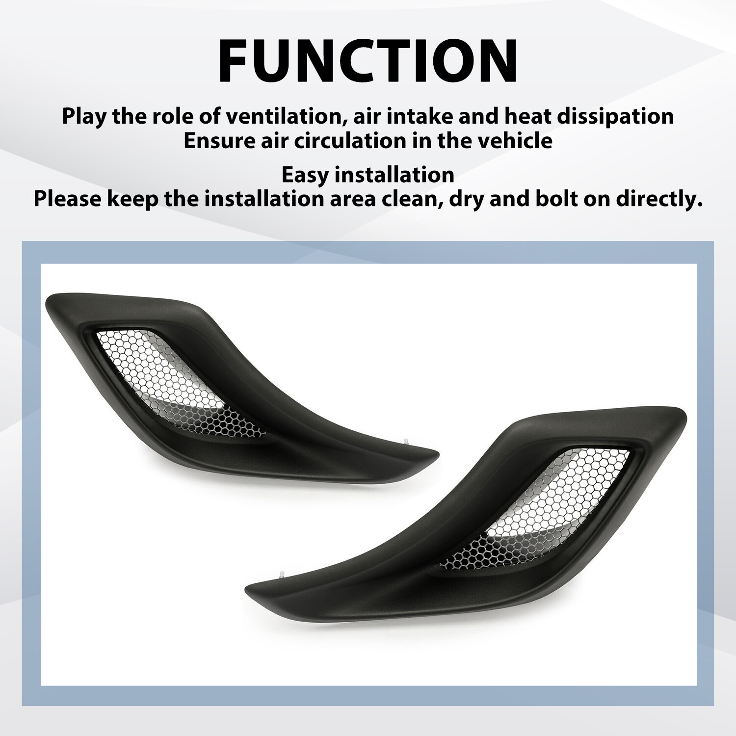 1997-2004 C5 Corvette Z06 ZO6 Rear Lower Brake Cove Duct Scoop Vent Kit ...