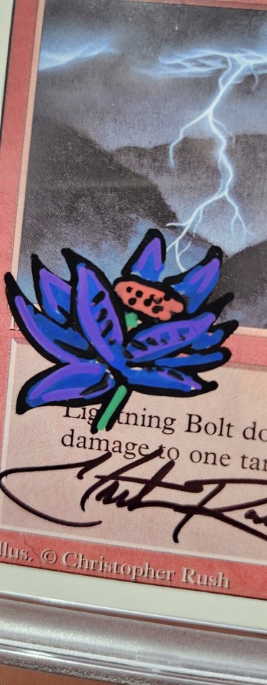Black Lotus Sketched And Signed By Christopher Rush Magic The Gathering ...