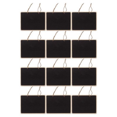 12pcs Hanging Wooden DIY Blackboards Double Sided Drawing Boards ...