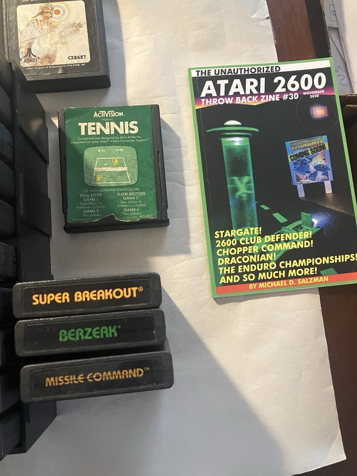Lot Of 30 Atari 2600 Cartridges Tested Working With 20 Game Case And ...