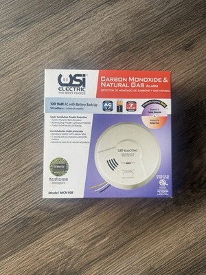 USI Electric Carbon Monoxide / Natural Gas Detector Alarm MCN108 ...