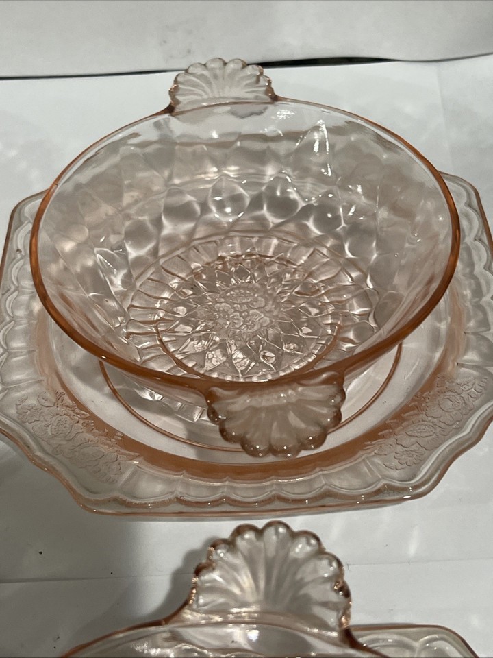 displays a beautiful collection of Pink Depression Glass | eBay