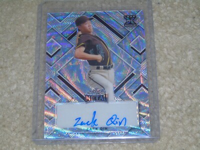 2022 Leaf Metal Baseball Zack Qin Silver Wave Proof Auto 1/1 RARE | eBay