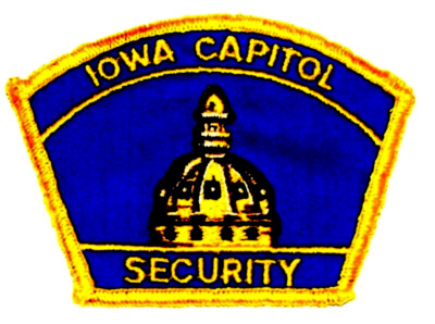 IOWA CAPITOL SECURITY IA Sheriff Police Patch DOME VINTAGE OLD MESH ...