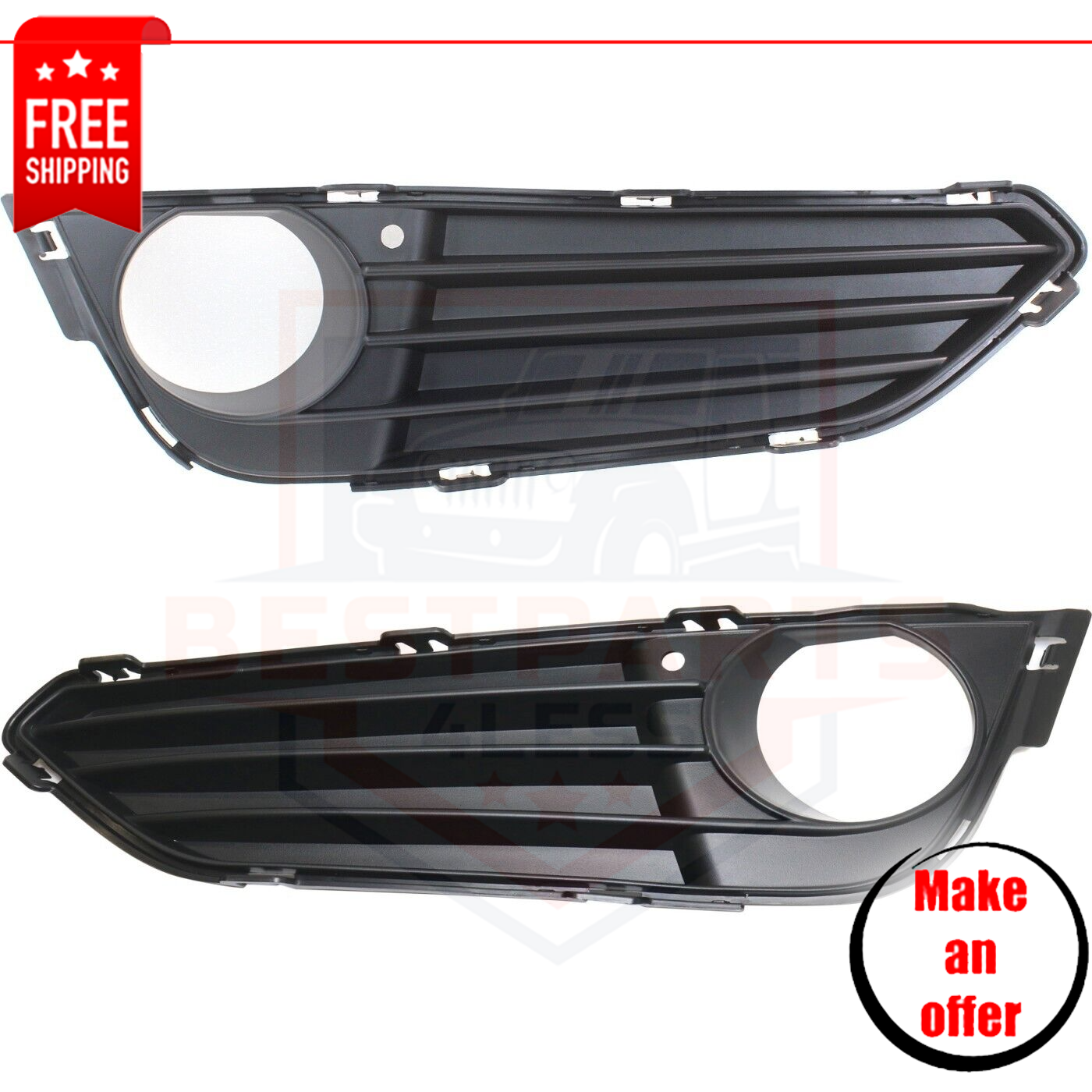 New Front Fog Light Trims set of 2 pieces primed for 2014-2016 BMW 228i ...