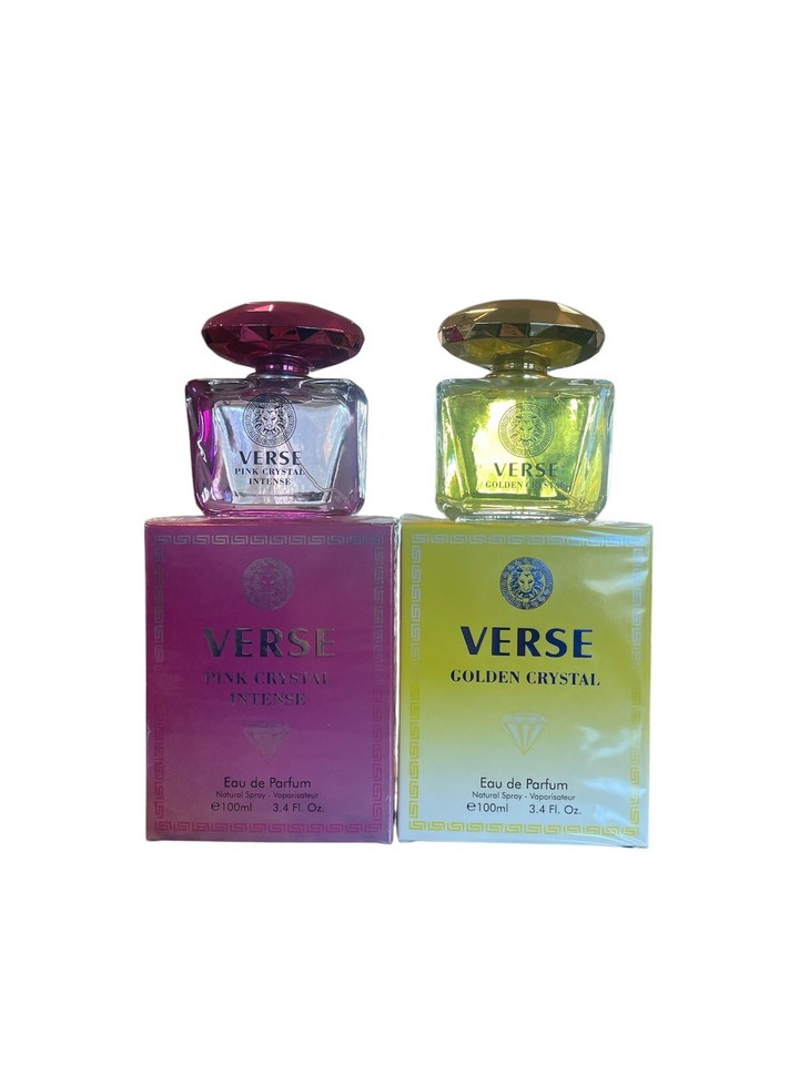 Womens Verse Perfume Lot Of 2 Bottles Verse Pink Crystal / Verse Golden ...