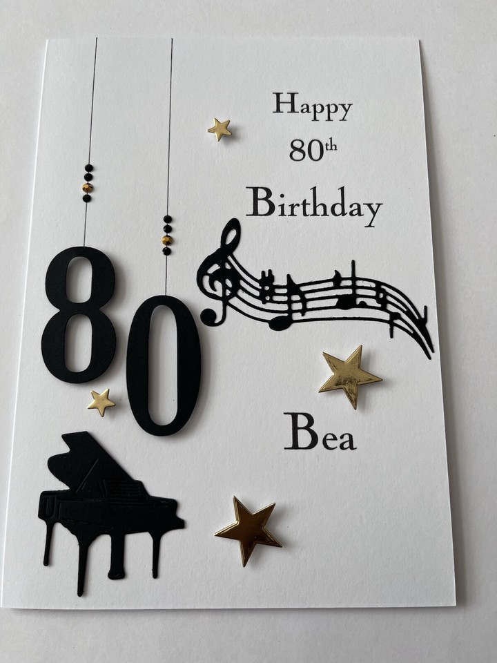 Personalised Handmade Birthday Card 18th 21st 30th 40th 50th 60th Music ...