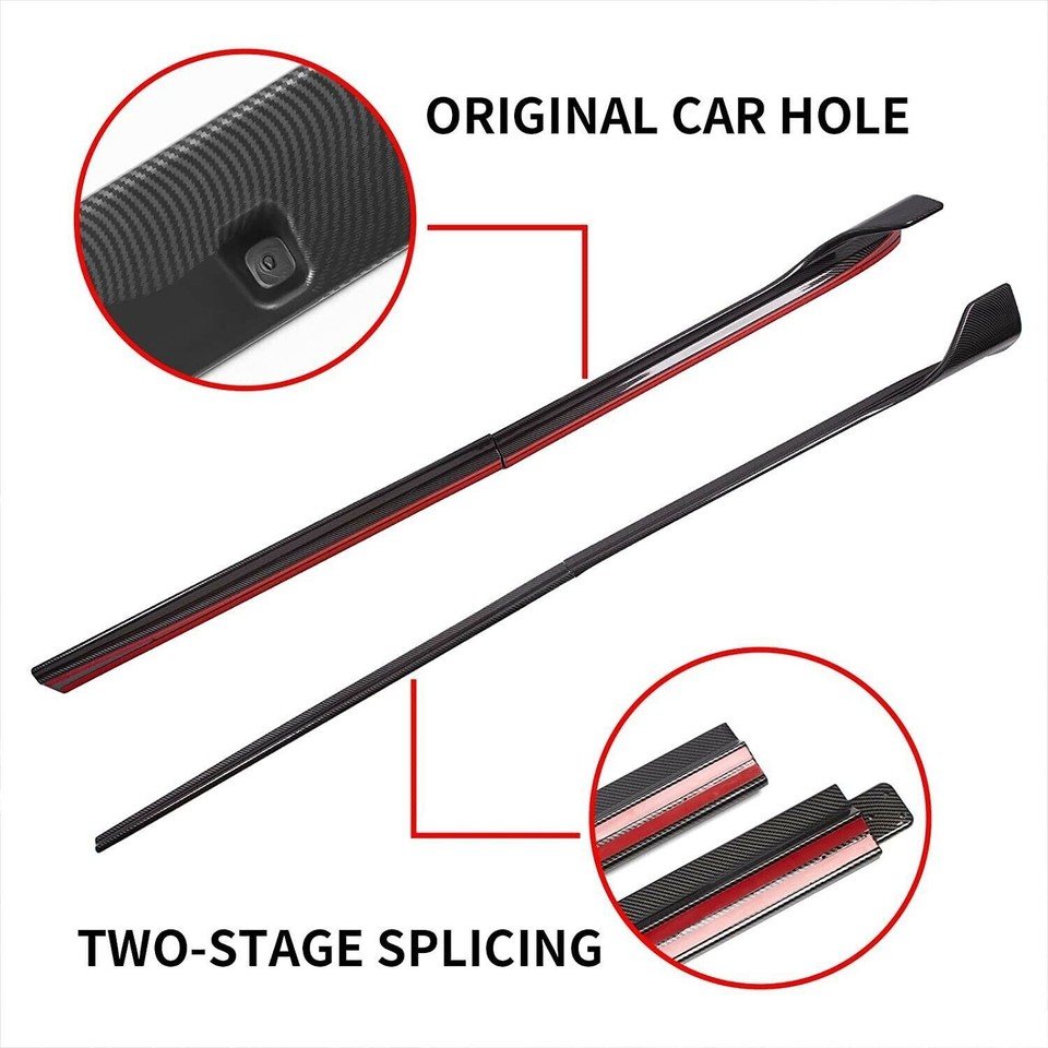 Fits for 2020-2022 Tesla Model Y Side Skirts Body Kits Rocker Panel ...