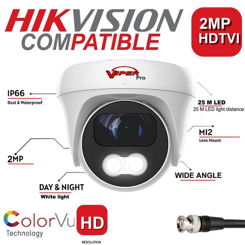 VIPER PRO CCTV CAMERA COLOR NIGHT COLORVU 8MP 4K OUTDOOR BNC TVI AHD ...