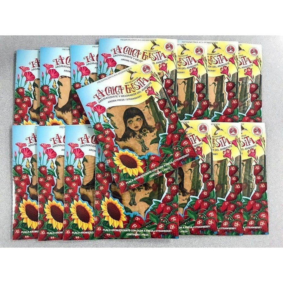 La Chica Fresita Car Air Freshener Original Plaque Fresa/Strawberry (25 ...