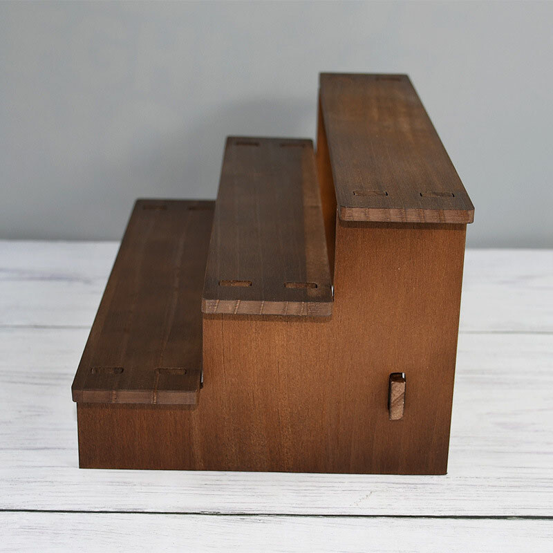 Wooden Display Shelf Organizer Collectibles Display Stand Holder ...