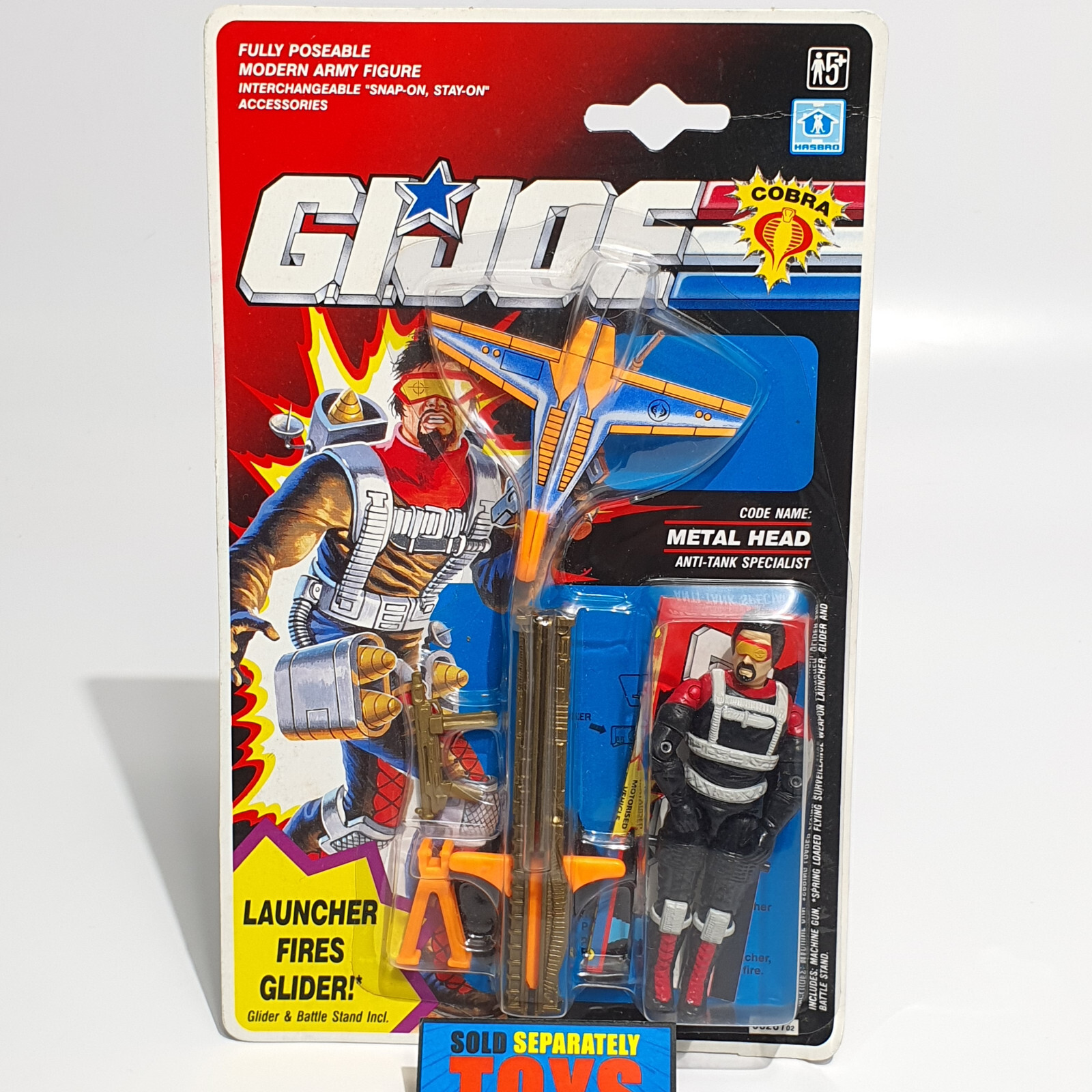 Vtg GI Joe METAL HEAD UK Weapons really Shoot Euro Style art MOC sealed ...