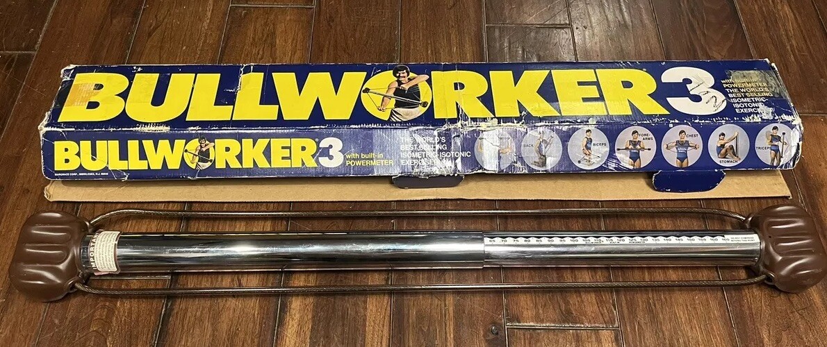 Vintage BULLWORKER 3 Isometric Isotonic Exercise Training Toning TESTED ...