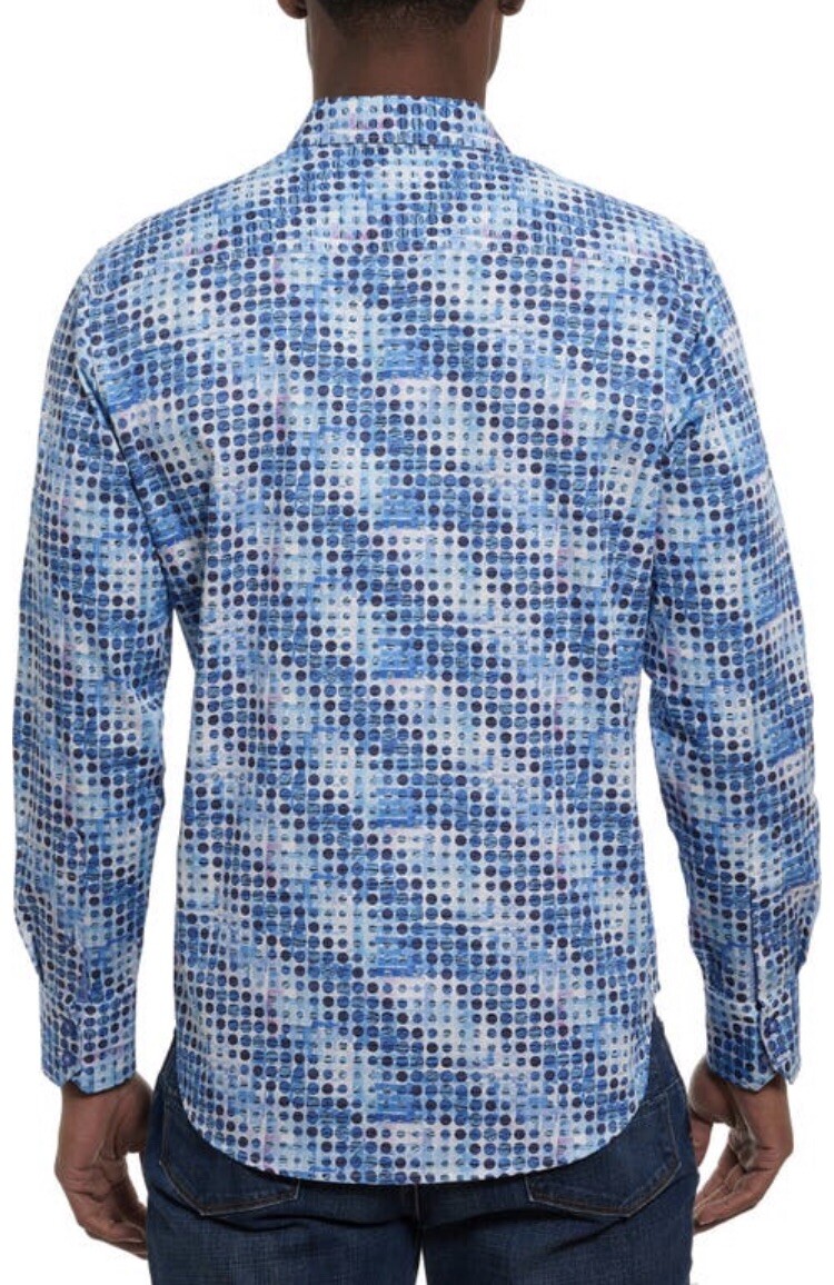 Robert Graham Ackley Dot Print Long Sleeve Sport Shirt NEW $195 Men’s ...