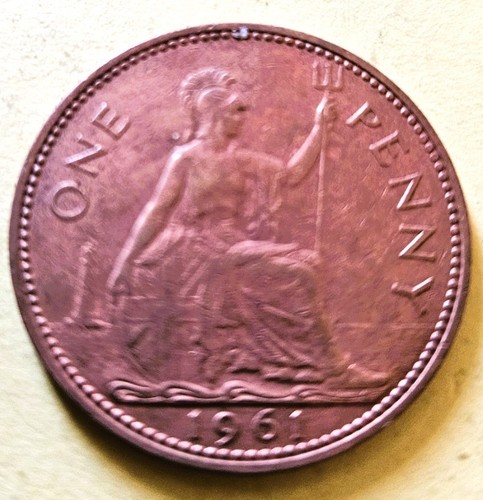 1961 One Penny Coin Queen Elizabeth II - Own Your History | eBay UK