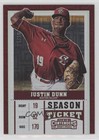 2017 Panini Contenders Draft Picks Building Blocks Ticket 4/10 Justin ...