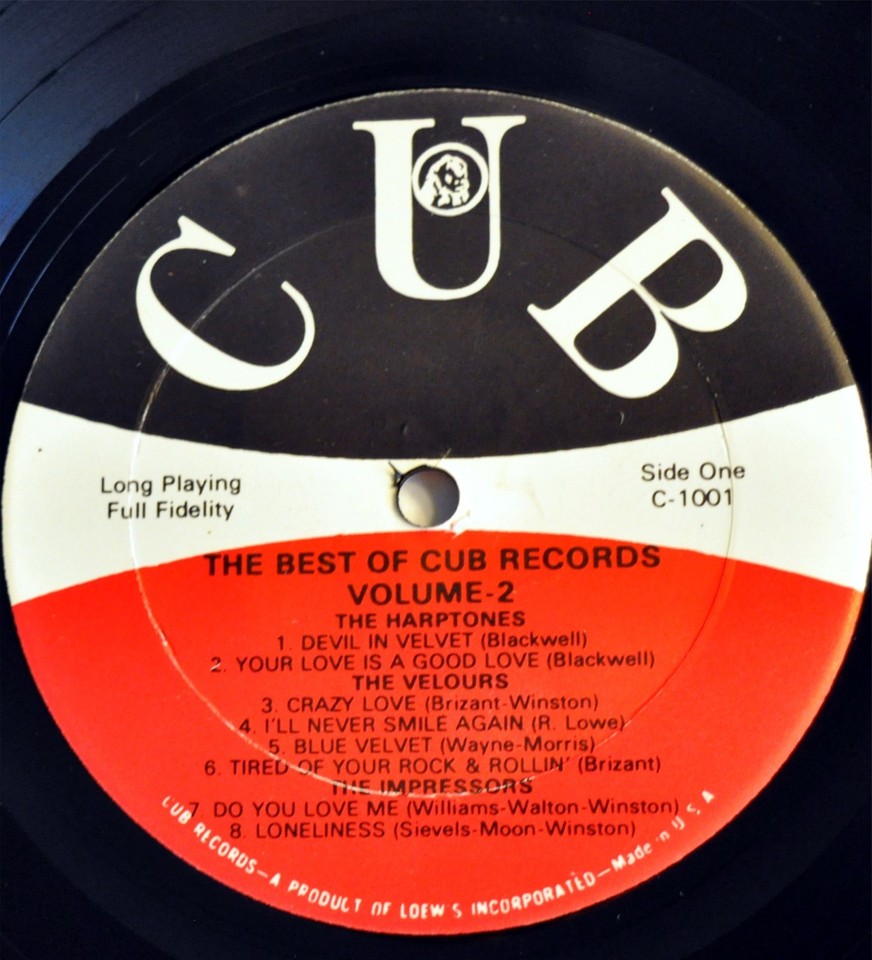 Doo Wop LP: The Best Of Cub Records Volume 2 | eBay