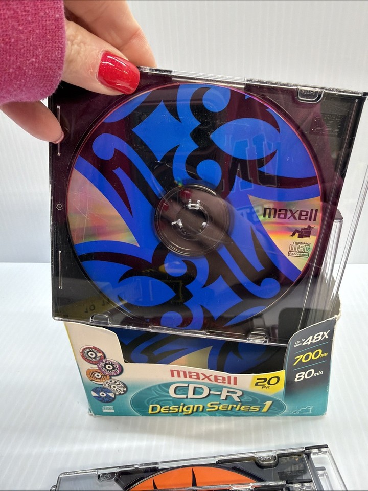 Maxell 19Pk Blank CD-R Series 1 Design Pack Slim Jewel Cases 80 Min ...