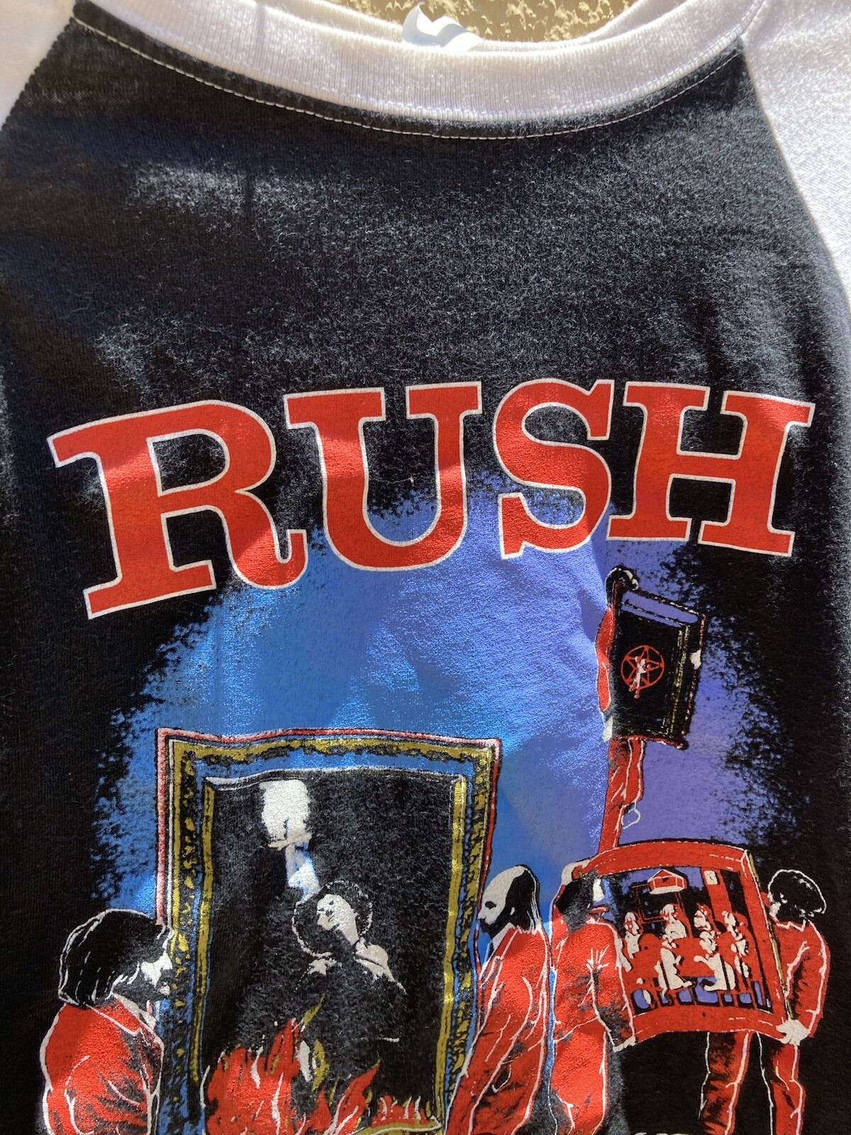 Men's Vintage Rush T-Shirt Multicolor 1981 Moving Pictures M Prog Rock ...