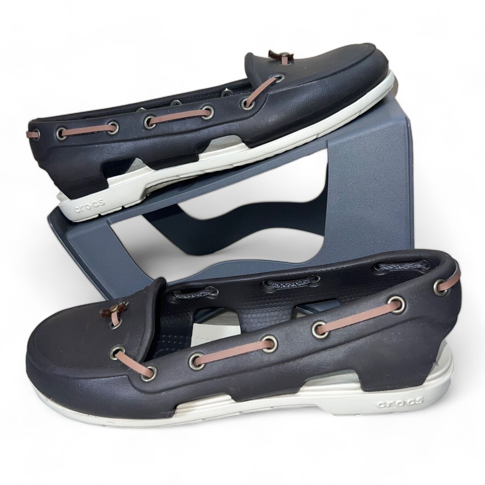 Crocs Beach Line Boat Shoes Brown / Tan Women's 6 | eBay