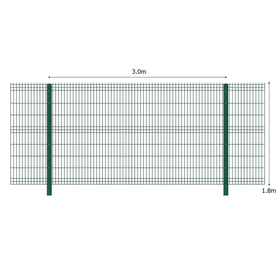 60mtrs (20 panels & post) of 1.8m High V Mesh Security Fencing PPC ...