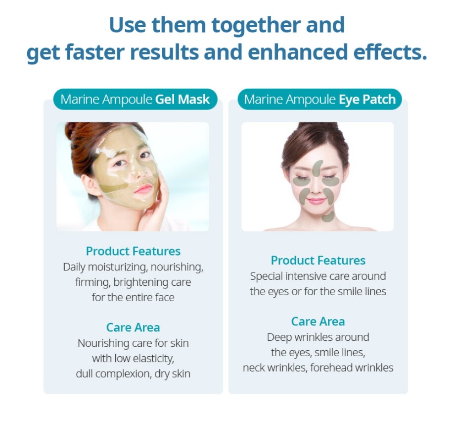 ATOMY Marine Ampoule Eye Patch 60 patches Under-Eye Patches Eye Pads K ...