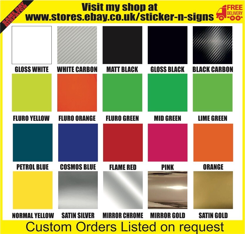 2x Gold California Stickers Size 103mm X 25mm Most Colours | eBay UK