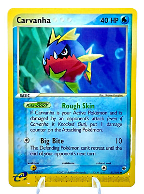 Carvanha 51/109- E-Series- Ex Ruby & Sapphire-Non Holo- TCG Pokemon ...