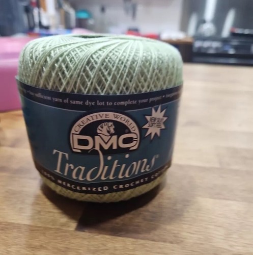 DMC Traditions 100% Mercerized Cotton Crochet Thread Size 10 Green 5369 ...