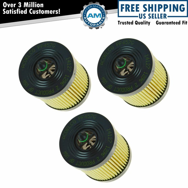 AC Delco Pf457gf Engine Oil Filter Cartridge Set of 3 for Chevy GMC ...