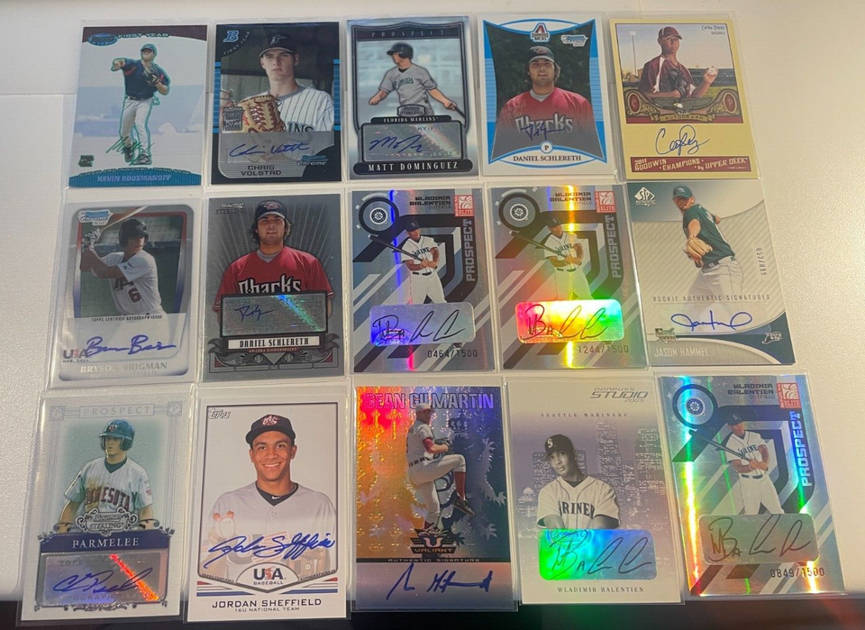 (250) MLB Baseball Auto Autograph Rookie Card RC LOT QTY x250 Book ...
